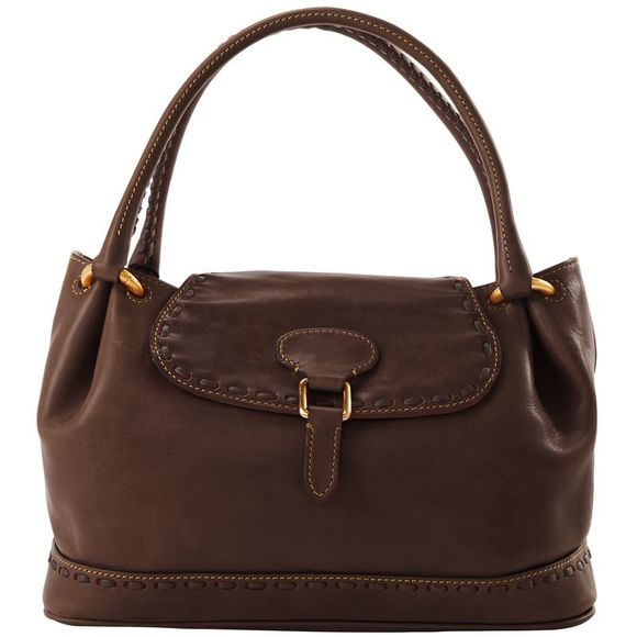 Dooney & Bourke | Bags | Dooney Bourke Florentine Flap Satchel Brown ...